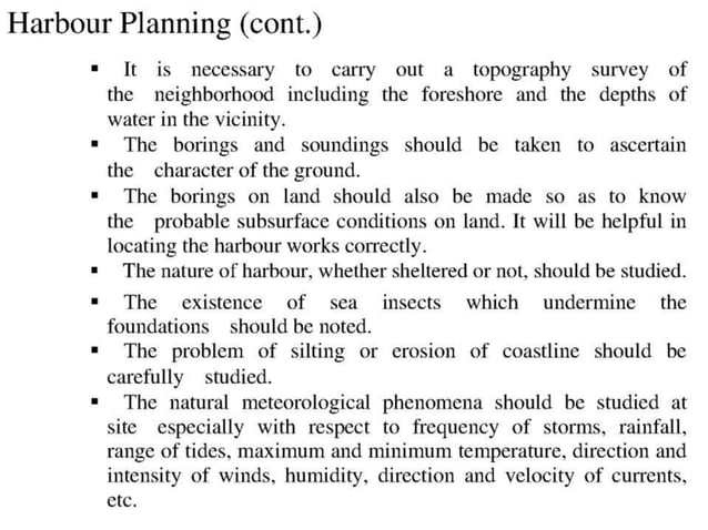 Lecture 3 harbour planning | PPTX