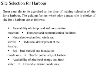 Lecture 3 harbour planning | PPTX
