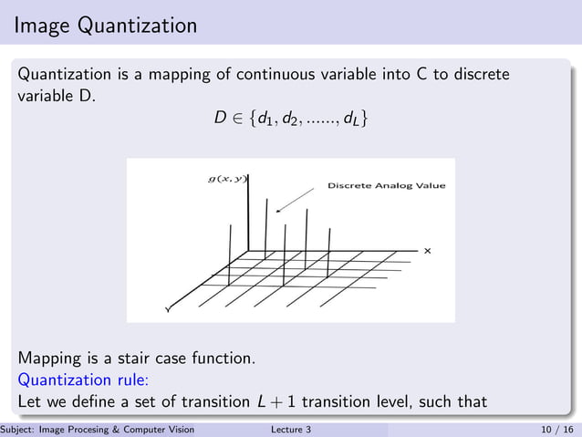Lecture 3 image sampling and quantization | PDF