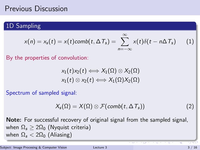 Lecture 3 image sampling and quantization | PDF