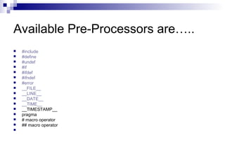 Lecture 3 in c ppt | PPT