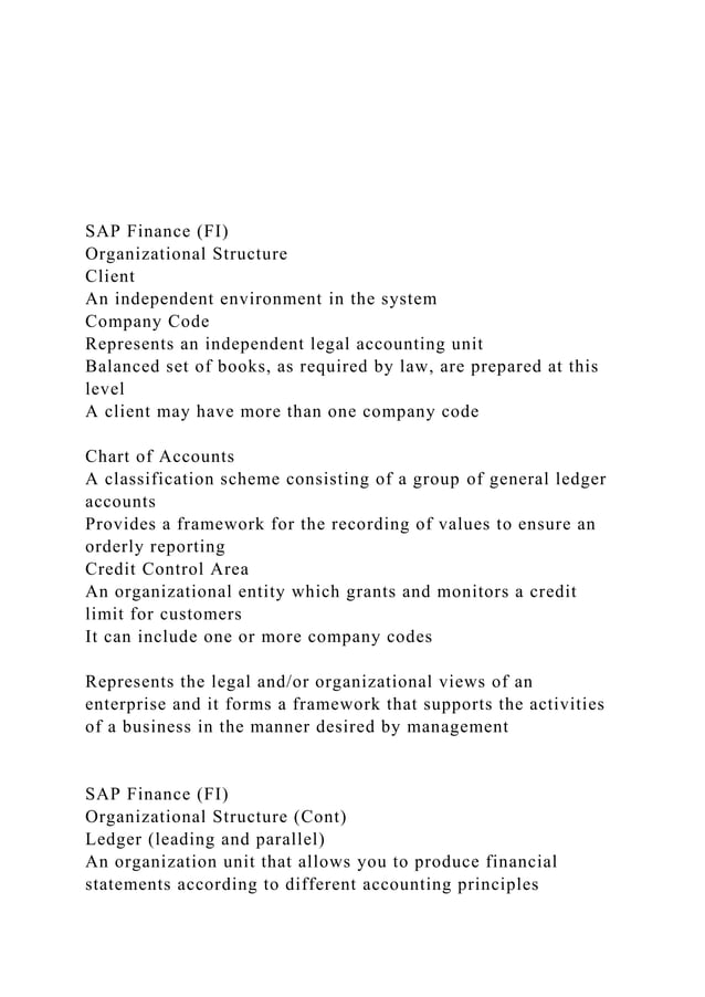 Lecture 3Introduction to SAP Finance (FI)FIN419 Lear.docx