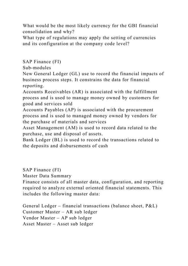 Lecture 3Introduction to SAP Finance (FI)FIN419 Lear.docx