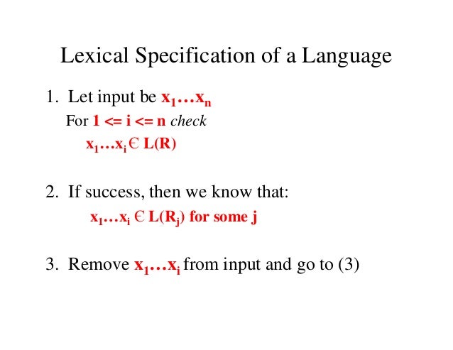 Lecture3 lexical analysis