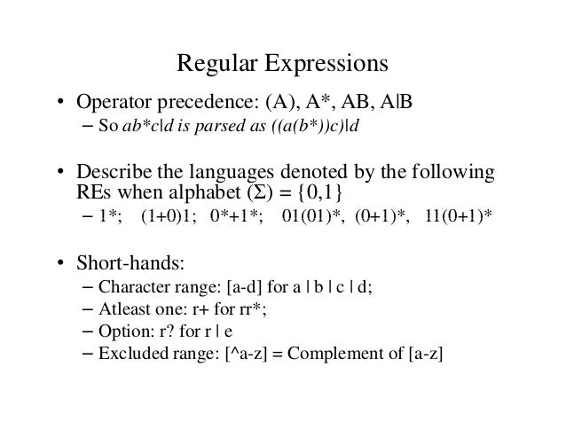 Lecture3 lexical analysis