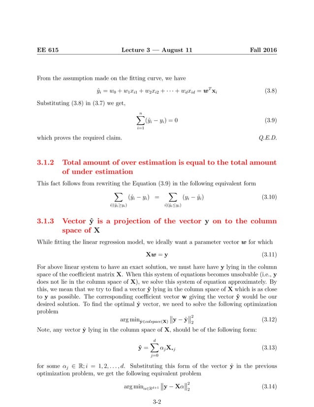 Lecture 3 - Linear Regression | PDF