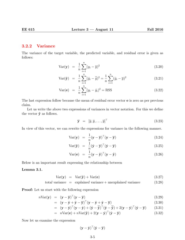 Lecture 3 - Linear Regression | PDF