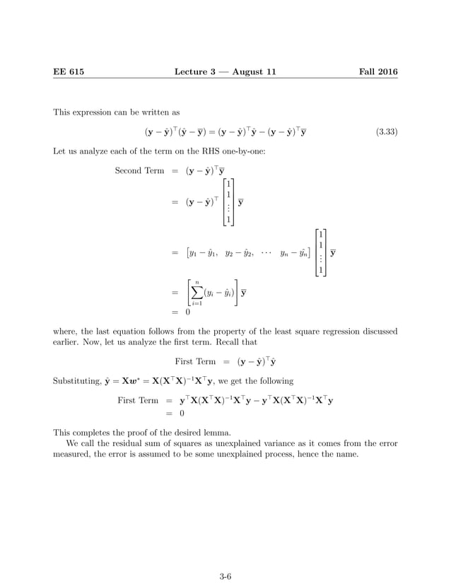 Lecture 3 - Linear Regression | PDF