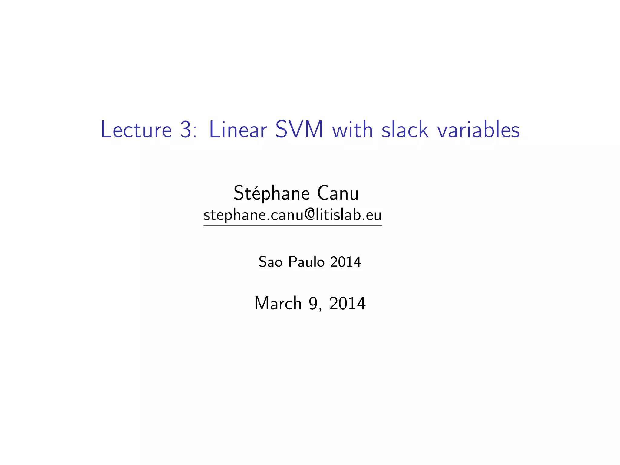 Lecture3 linear svm_with_slack | PDF