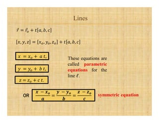 Lecture_3 Lines and Planes (1).pdf explanation | PDF
