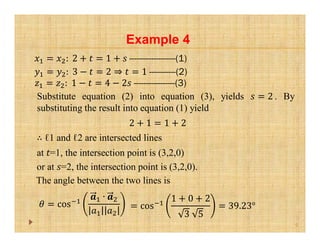 Lecture_3 Lines and Planes (1).pdf explanation | PPT