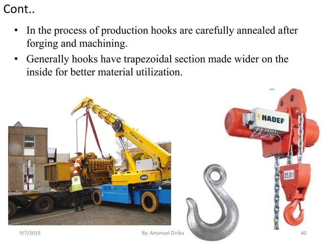 Lecture 3 Material Handling Equipment (Hoisting Equipment) | PPTX
