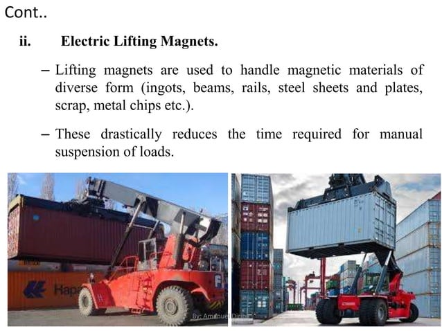 Lecture 3 Material Handling Equipment (Hoisting Equipment) | PPTX