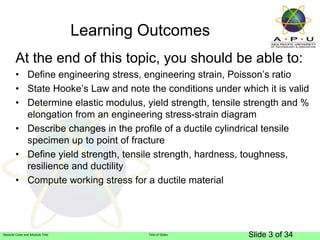 Mechanical properties of materials 1 ppt | PPT