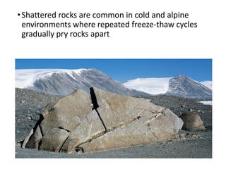Freezing And Thawing Mechanical Weathering