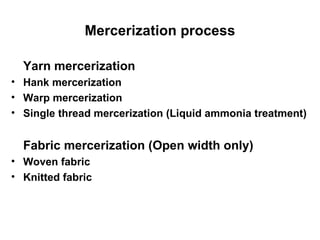 Lecture 3 mercerization | PPT