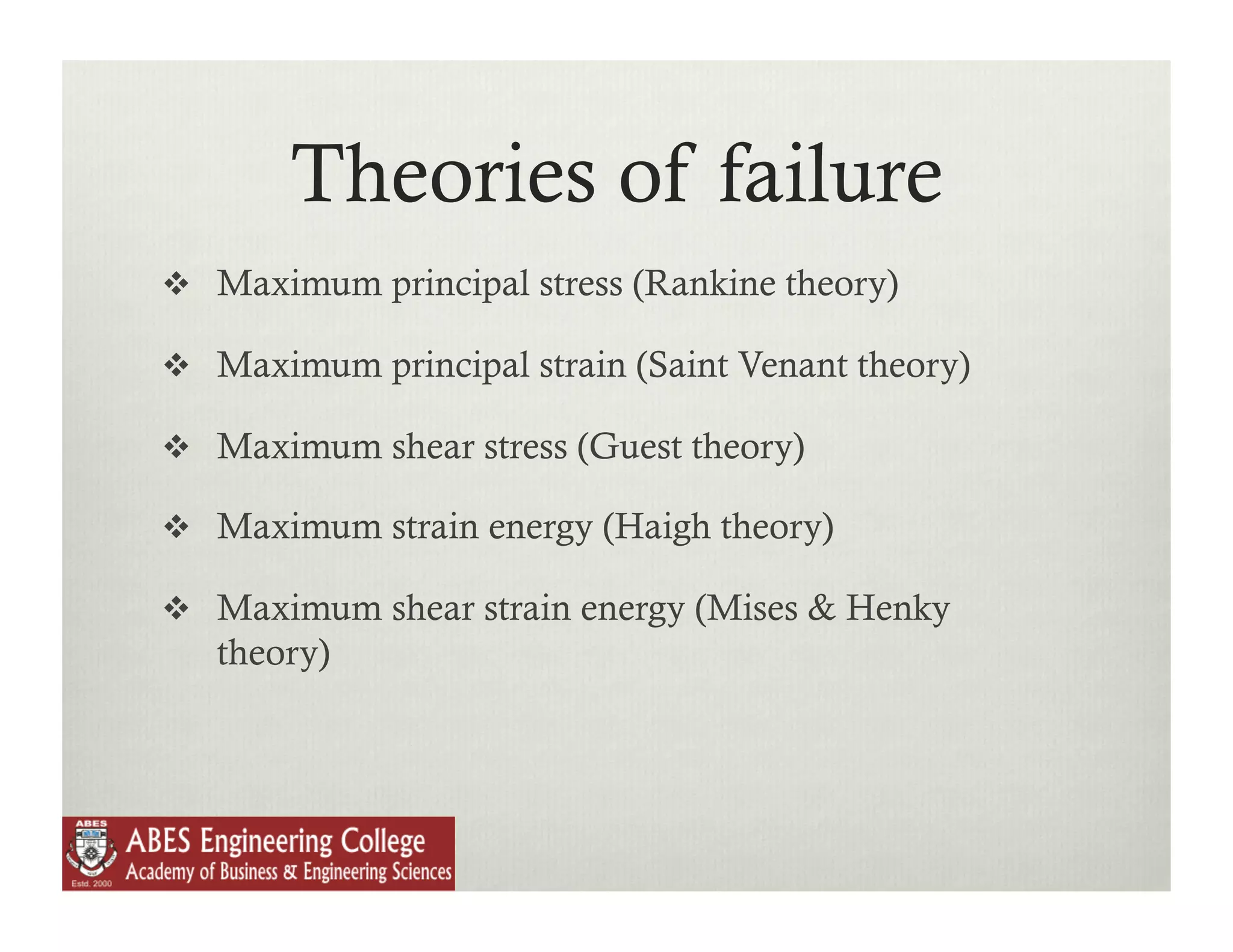 Lecture 3 mohr’s circle and theory of failure | PDF