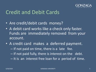 Lecture 3 - Money | PPTX | Credit Cards | Personal Debt