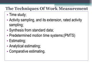 Lecture 3 motion economy work study | PPTX