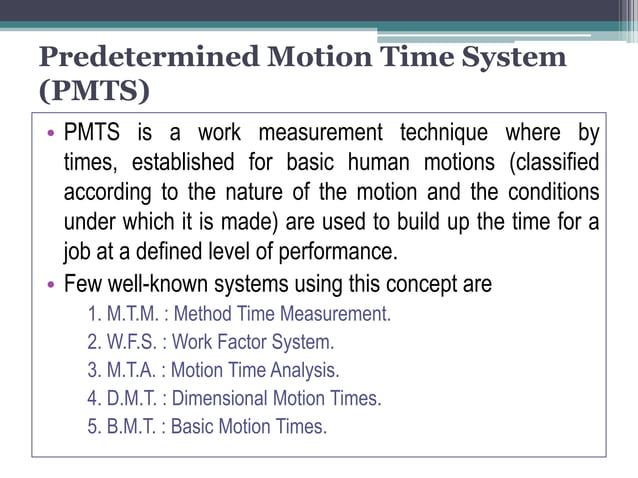 Lecture 3 motion economy work study | PPTX