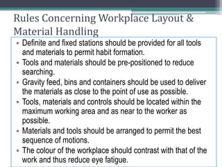 Lecture 3 motion economy work study | PPTX