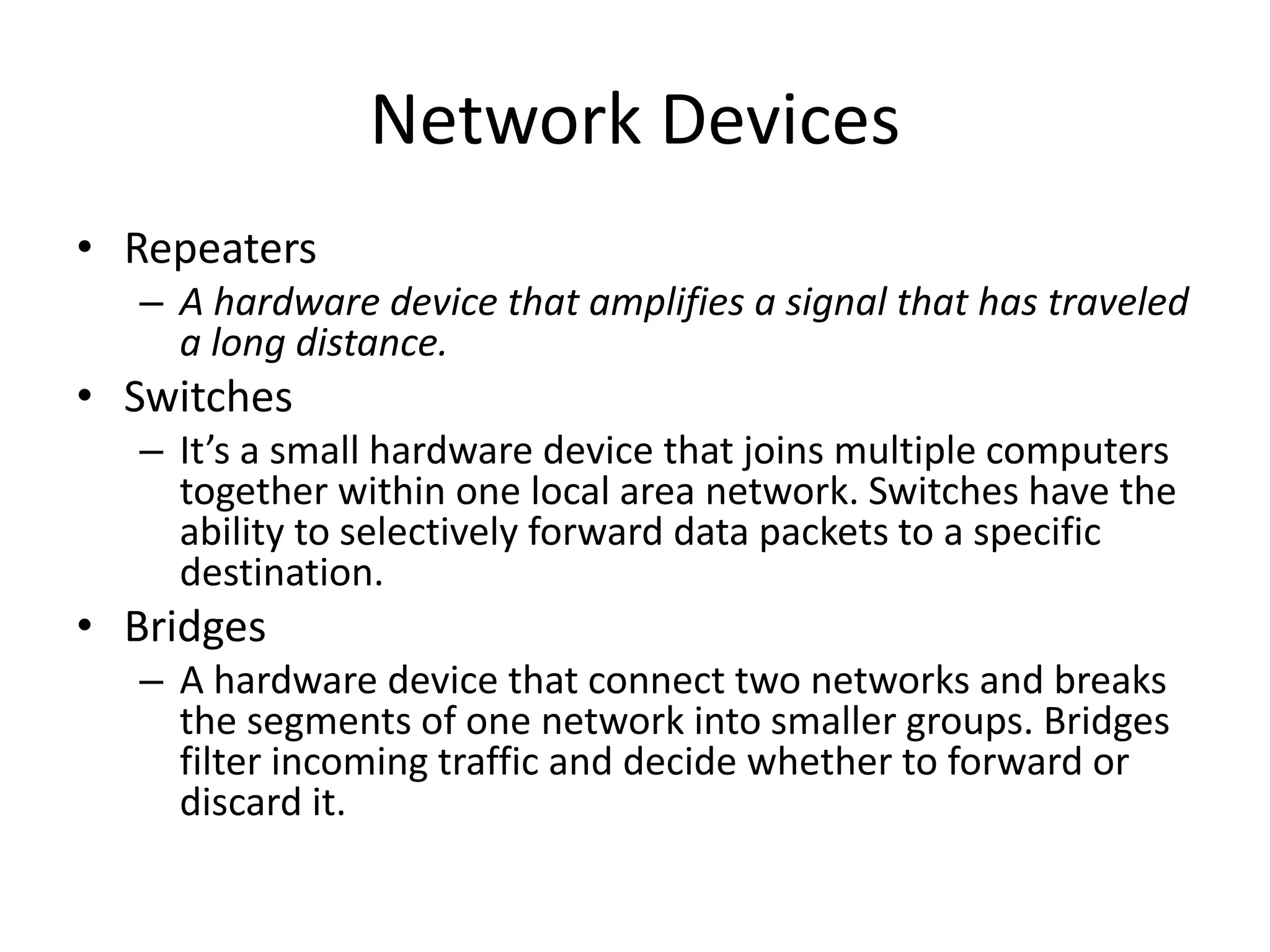 Lecture 3 network communication media and devices | PPTX