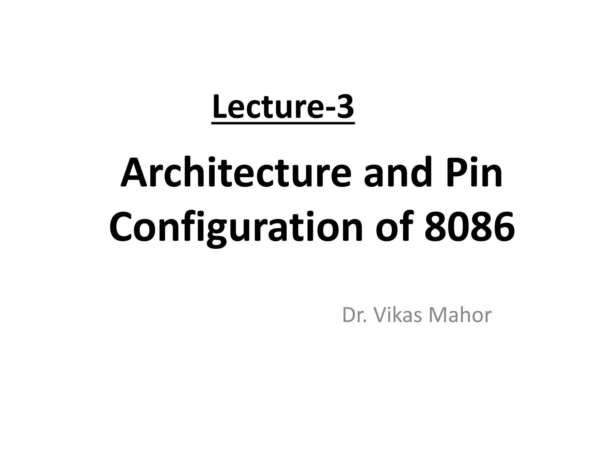 introduction to Architecture of 8086 and it's application | PPTX