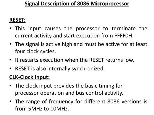 introduction to Architecture of 8086 and it's application | PPT