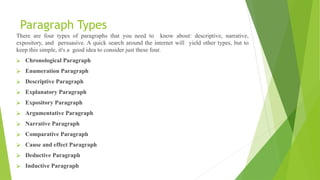 LECTURE 3 Paragraph writing.pptx group presentation | PPT