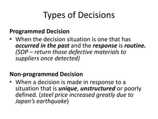 MS Lecture 3 part 1 decision making | PPT