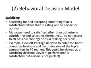 MS Lecture 3 part 2 decision making | PPTX | Business Administration ...