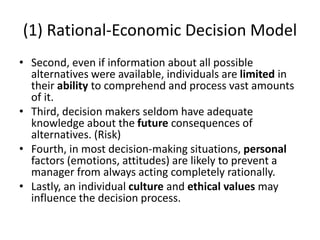 MS Lecture 3 part 2 decision making | PPTX | Business Administration ...