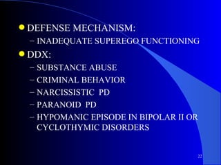 Lecture 3 Personality Disorders 1 | PPT | Mental Health | Diseases and ...