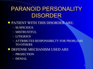 Lecture 3 Personality Disorders 1 | PPT | Mental Health | Diseases and ...