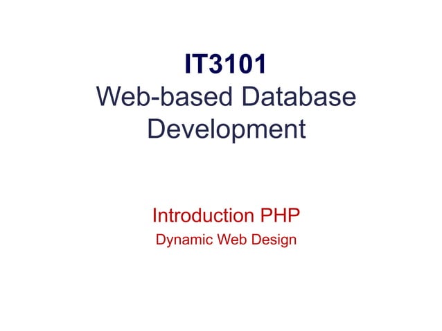 Lecture3 php by okello erick | PPT