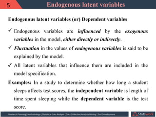 Exogenous and Endogenous Latent Variables in SEM analysis | statswork.com