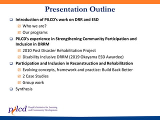 Local Community Empowerment and Multi-stakeholder Participation in DRRM ...