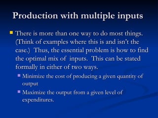 Lecture 3 production and costs | PPT