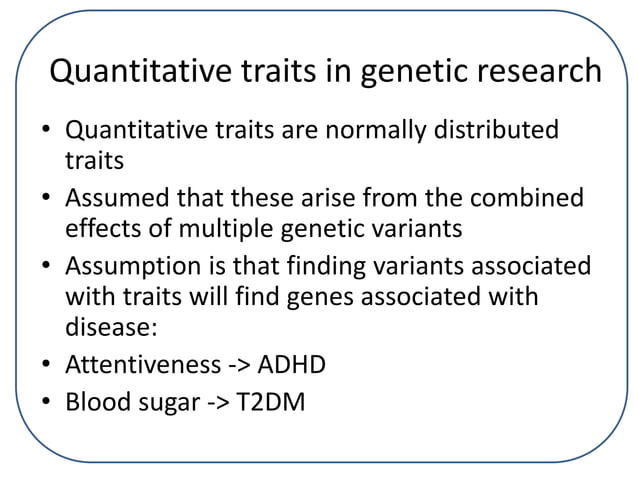 Lecture 3 quantitative traits and heritability full | PPTX