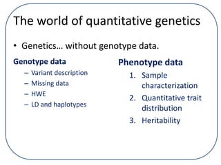 Lecture 3 quantitative traits and heritability full | PPTX