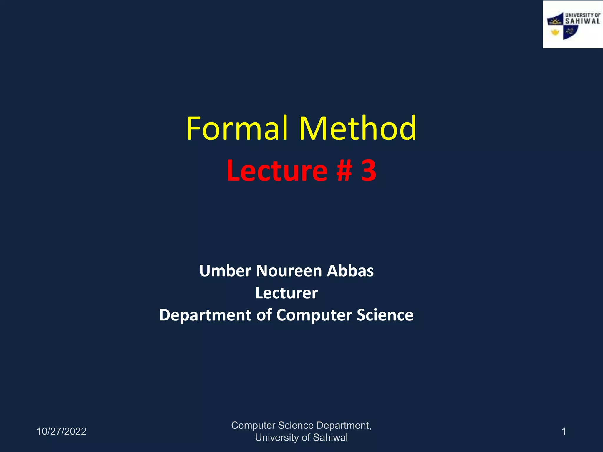 Formal Method | PPT
