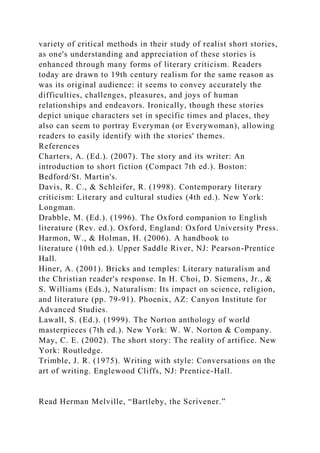 Lecture 3Realism, Naturalism, and the Short StoryIntroduction.docx