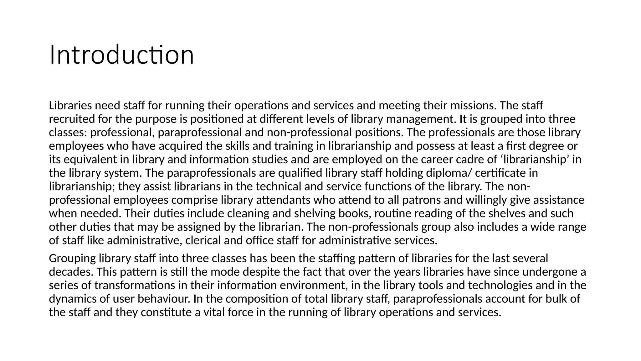 Lecturer 3. The roles and responsibilities of library professionals | PPTX