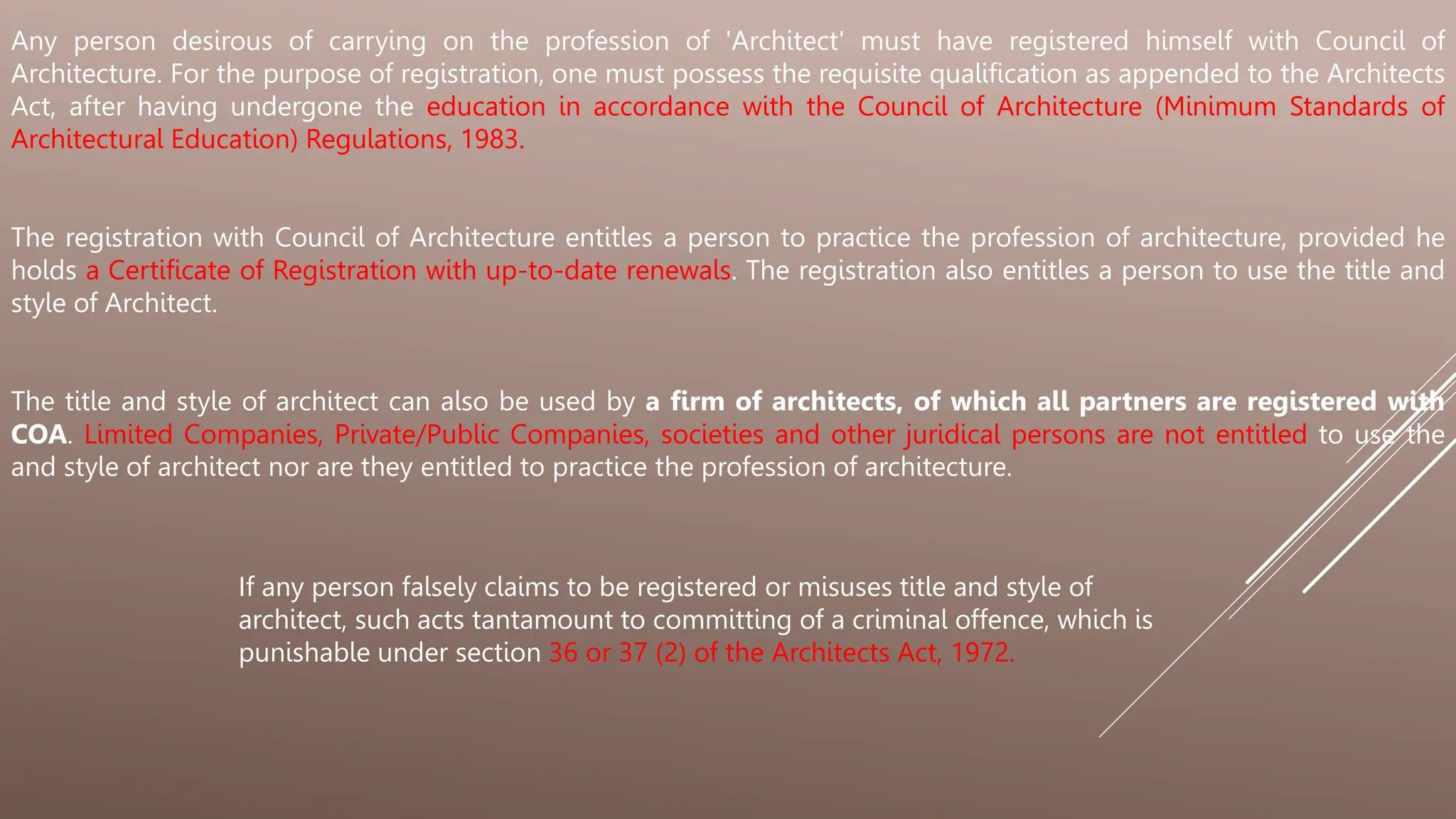 Lecture 3 Role of Council of architecture COApptx | PPTX