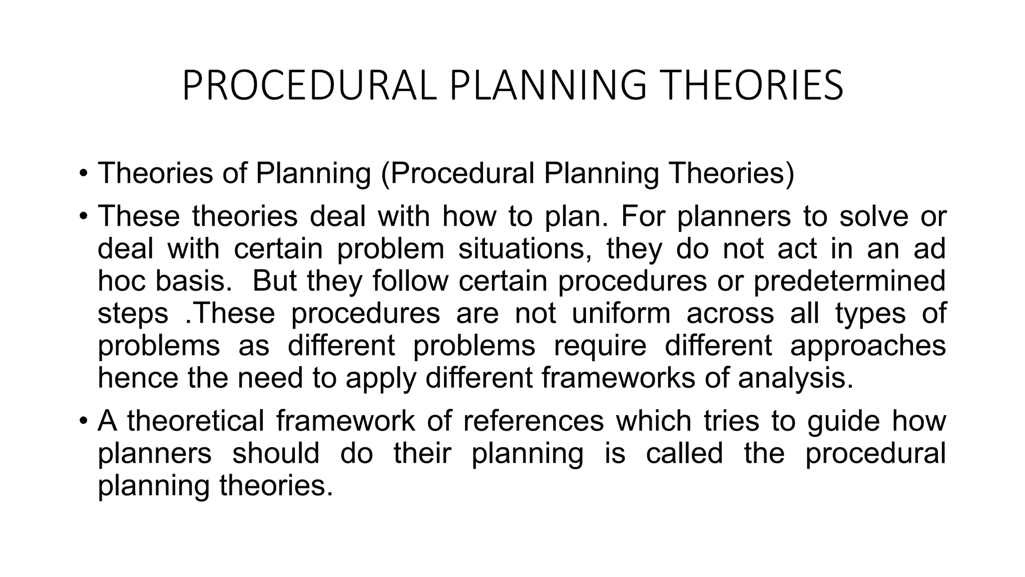 Lecture 3 rup 218 planng theories | PPTX