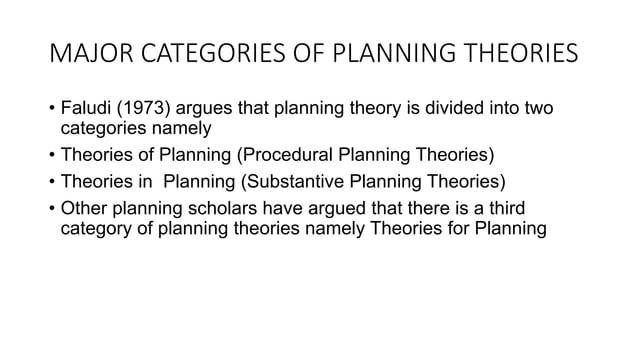 Lecture 3 rup 218 planng theories | PPTX | Science