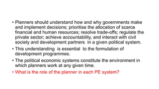 Lecture 3 rup 218 political economy & planning | PPTX
