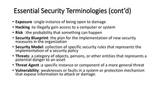 Lecture 3 Security terminologies.pdf | Information and Network Security | Computing