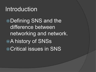 Social Media: Lecture 3 Social networking Facebook and some others… | PPTX
