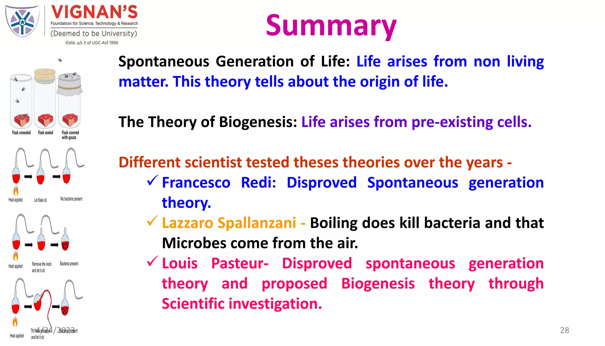 LECTURE 3 SPONTANEOUS GENERATION THEORY.pptx